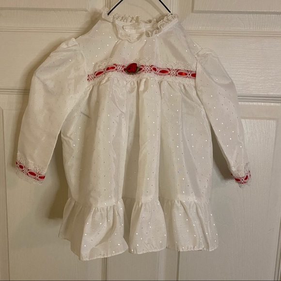 Vintage | Dresses | Vintage Bellisimo White Red Lace Formal Dress | Poshmark